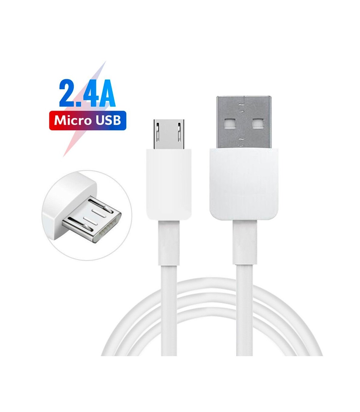 Micro-USB Charging Cables (many variants) Length / Color White Rubber ...